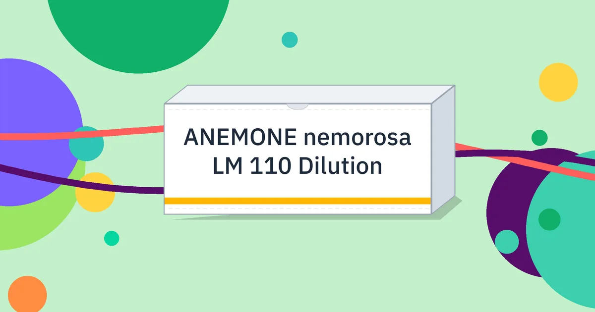 Symbolbild: Packung mit der Aufschrift ANEMONE nemorosa LM 110 Dilution (PZN 13366895) – Verfügbarkeit und Bezug in Apotheken in Frankfurt am Main