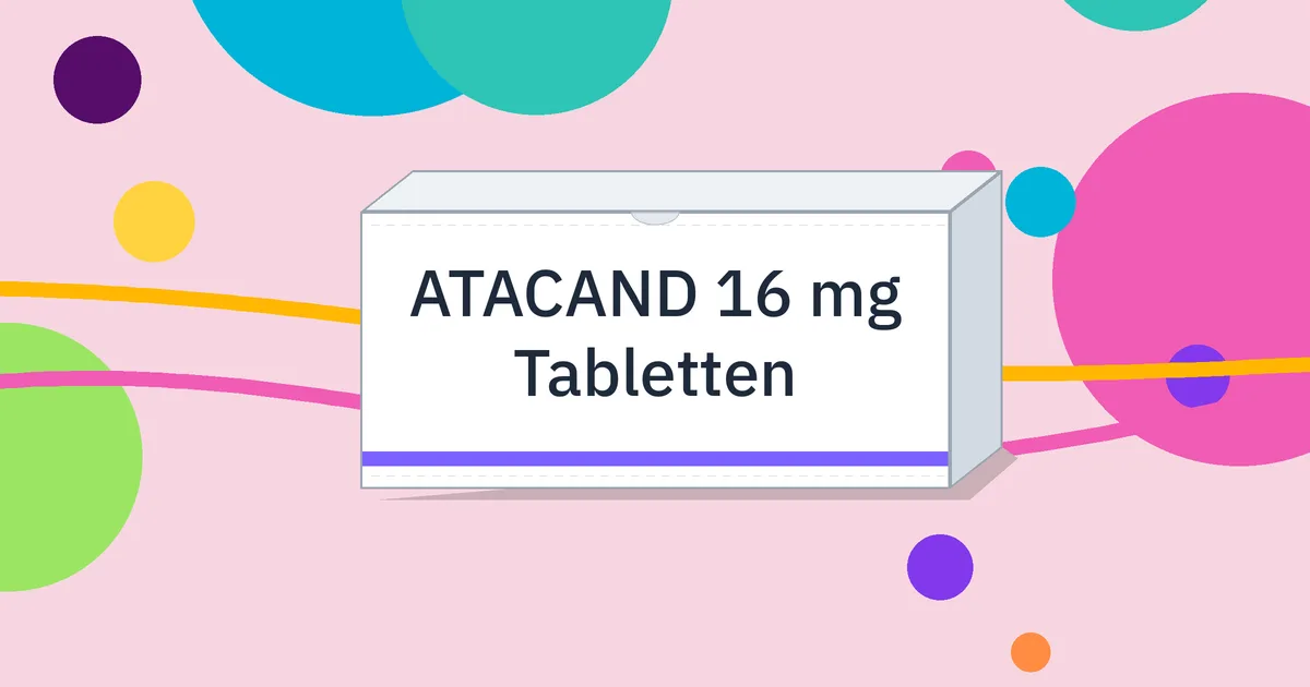 Symbolbild: Packung mit der Aufschrift ATACAND 16 mg Tabletten (PZN 03042513) – Verfügbarkeit und Bezug in Apotheken in Frankfurt am Main