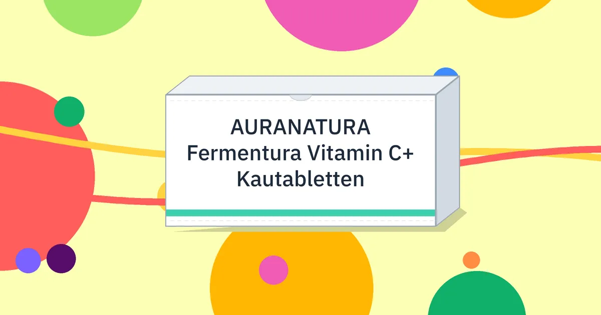 Symbolbild: Packung mit der Aufschrift AURANATURA Fermentura Vitamin C+ Kautabletten (PZN 19536890) – Verfügbarkeit und Bezug in Apotheken in Frankfurt am Main