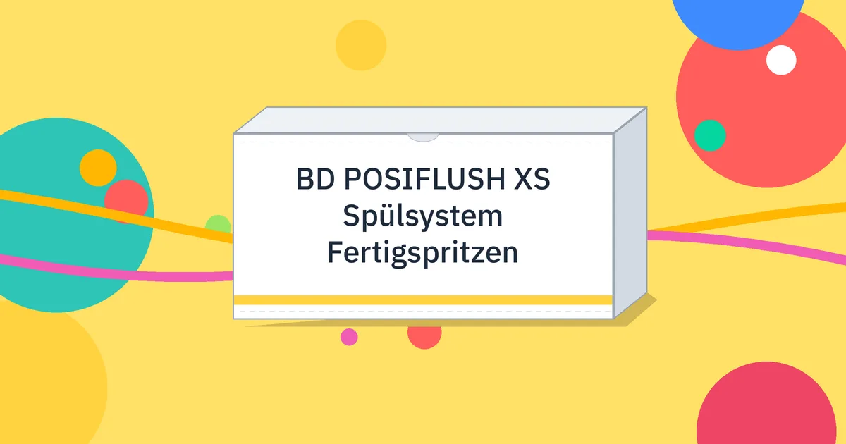 Symbolbild: Packung mit der Aufschrift BD POSIFLUSH XS Spülsystem Fertigspritzen (PZN 18000302) – Verfügbarkeit und Bezug in Apotheken in Frankfurt am Main