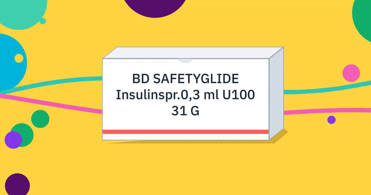 Symbolbild: Packung mit der Aufschrift BD SAFETYGLIDE Insulinspr.0,3 ml U100 31 G (PZN 18730466) – Verfügbarkeit und Bezug in Apotheken in Frankfurt am Main