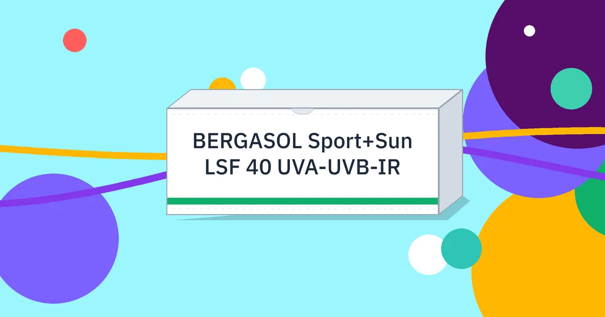 Symbolbild: Packung mit der Aufschrift BERGASOL Sport+Sun LSF 40 UVA-UVB-IR (PZN 00877803) – Verfügbarkeit und Bezug in Apotheken in Frankfurt am Main