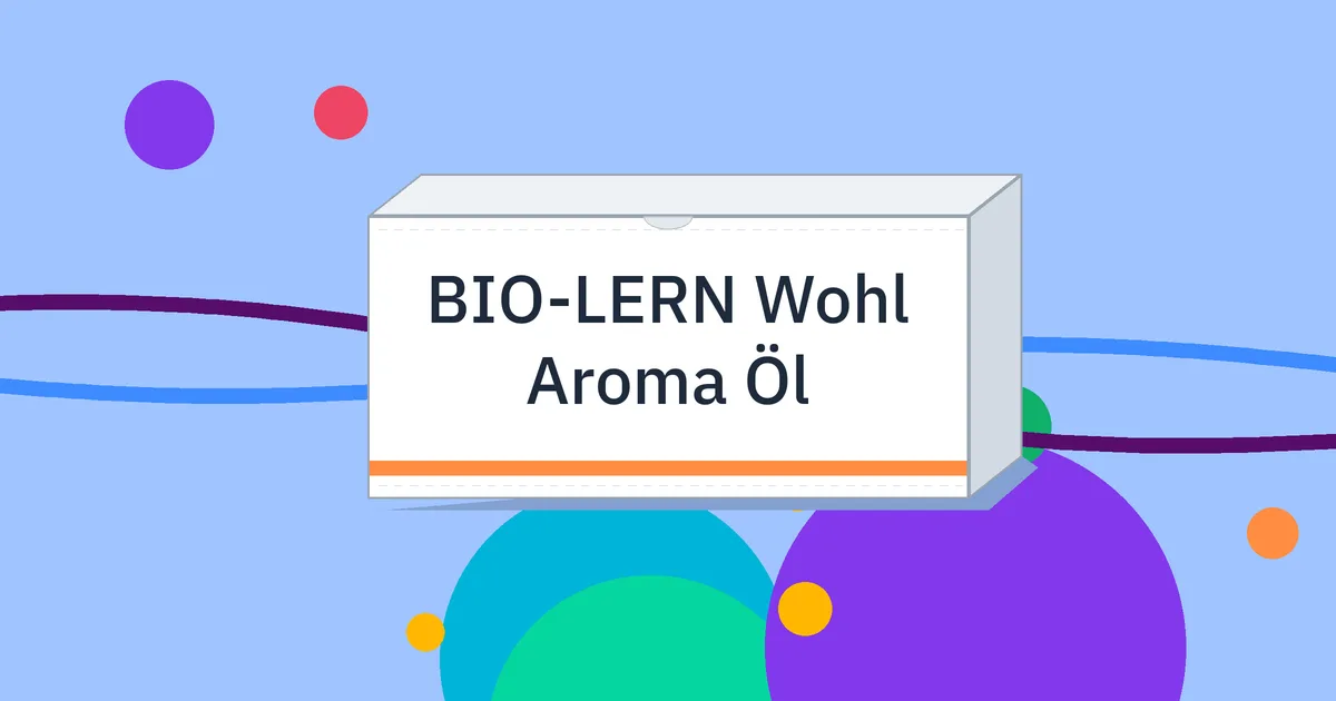 Symbolbild: Packung mit der Aufschrift BIO-LERN Wohl Aroma Öl (PZN 18881567) – Verfügbarkeit und Bezug in Apotheken in Frankfurt am Main