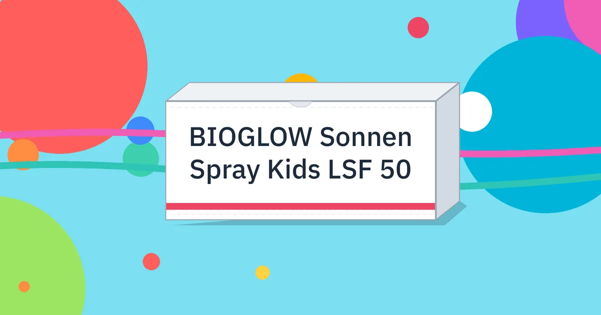 Symbolbild: Packung mit der Aufschrift BIOGLOW Sonnen Spray Kids LSF 50 (PZN 19927277) – Verfügbarkeit und Bezug in Apotheken in Frankfurt am Main