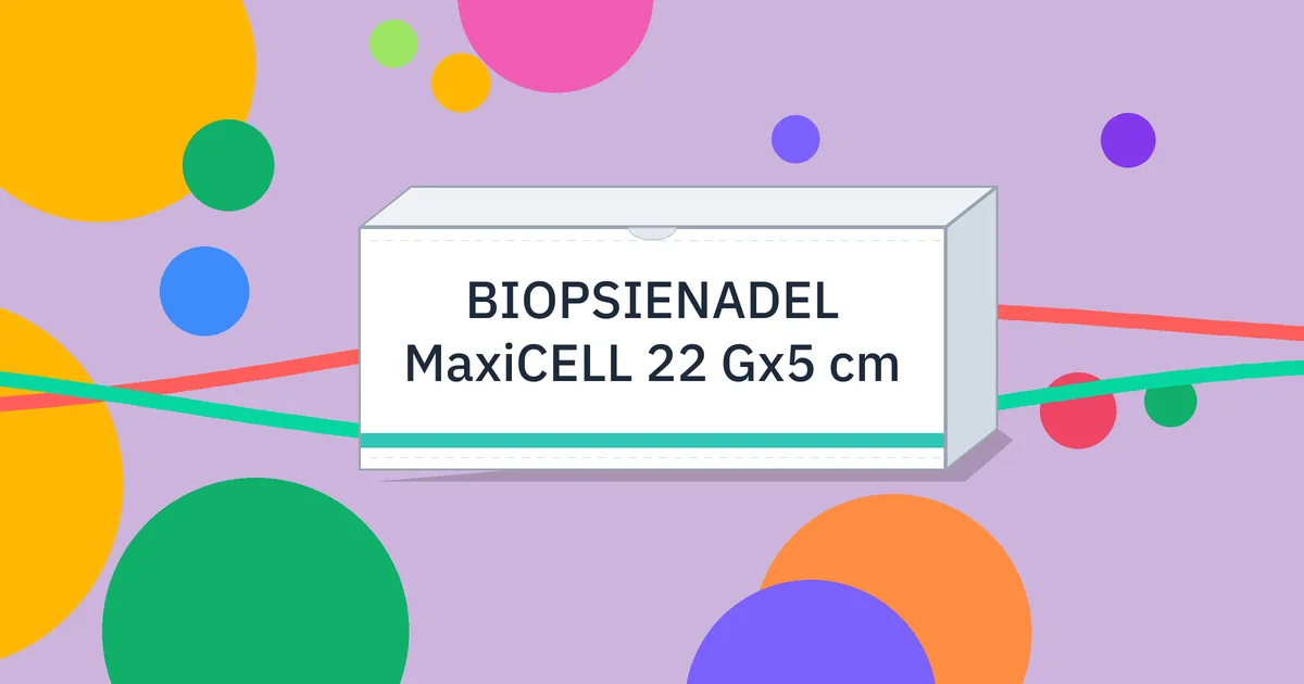 Symbolbild: Packung mit der Aufschrift BIOPSIENADEL MaxiCELL 22 Gx5 cm (PZN 06771052) – Verfügbarkeit und Bezug in Apotheken in Frankfurt am Main