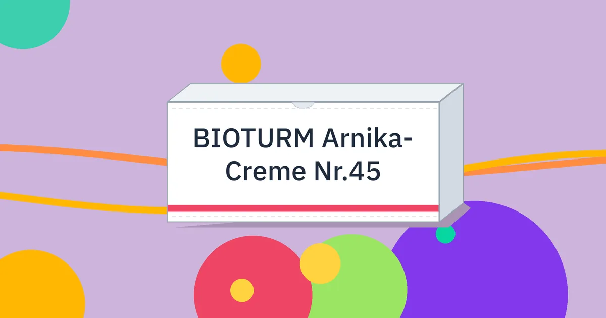 Symbolbild: Packung mit der Aufschrift BIOTURM Arnika-Creme Nr.45 (PZN 09539752) – Verfügbarkeit und Bezug in Apotheken in Frankfurt am Main