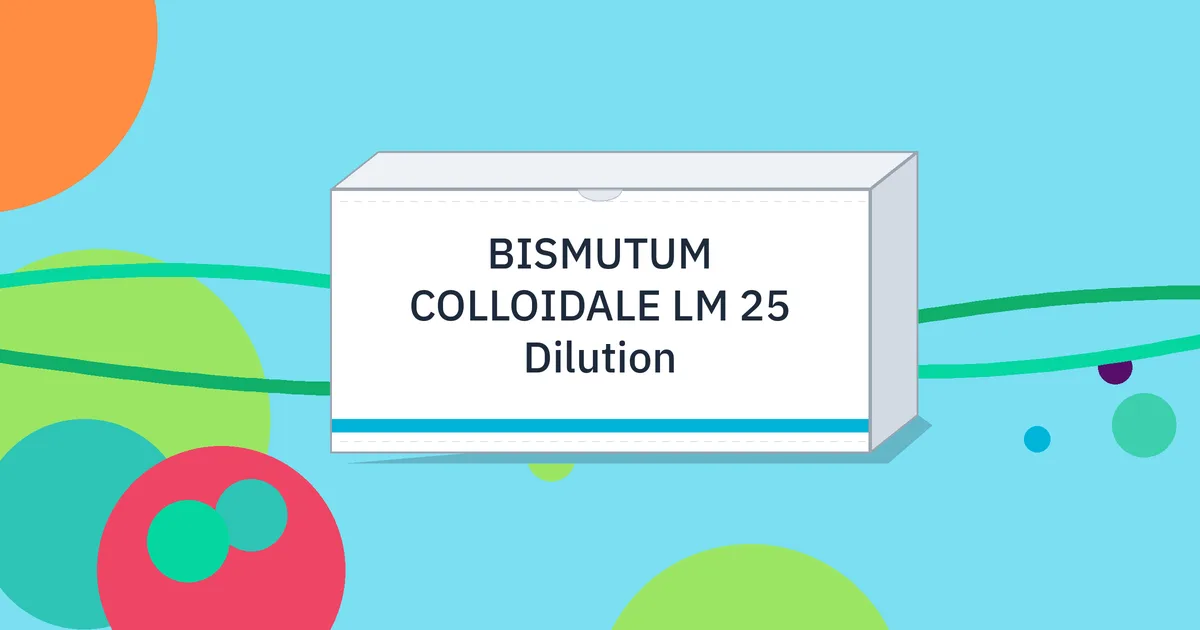 Symbolbild: Packung mit der Aufschrift BISMUTUM COLLOIDALE LM 25 Dilution (PZN 13386248) – Verfügbarkeit und Bezug in Apotheken in Frankfurt am Main