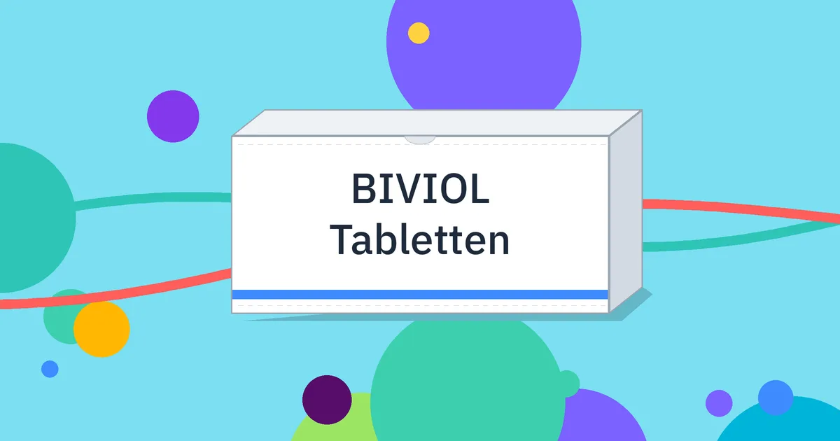 Symbolbild: Packung mit der Aufschrift BIVIOL Tabletten (PZN 02710881) – Verfügbarkeit und Bezug in Apotheken in Frankfurt am Main