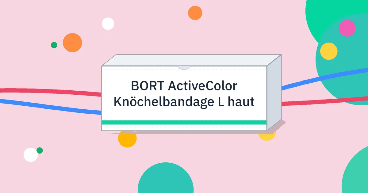 Symbolbild: Packung mit der Aufschrift BORT ActiveColor Knöchelbandage L haut (PZN 06914770) – Verfügbarkeit und Bezug in Apotheken in Frankfurt am Main