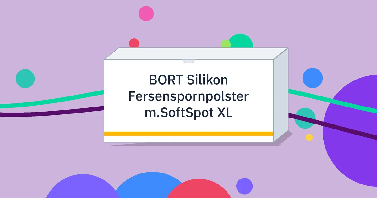 Symbolbild: Packung mit der Aufschrift BORT Silikon Fersenspornpolster m.SoftSpot XL (PZN 12574491) – Verfügbarkeit und Bezug in Apotheken in Frankfurt am Main