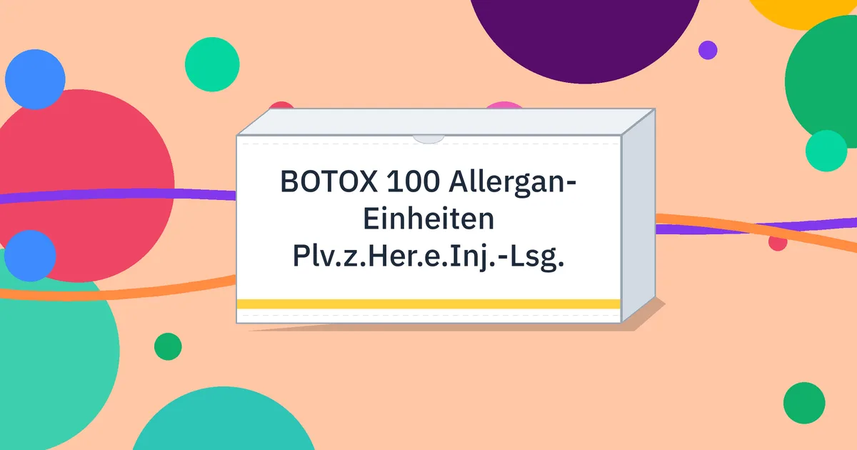 Symbolbild: Packung mit der Aufschrift BOTOX 100 Allergan-Einheiten Plv.z.Her.e.Inj.-Lsg. (PZN 07076319) – Verfügbarkeit und Bezug in Apotheken in Frankfurt am Main