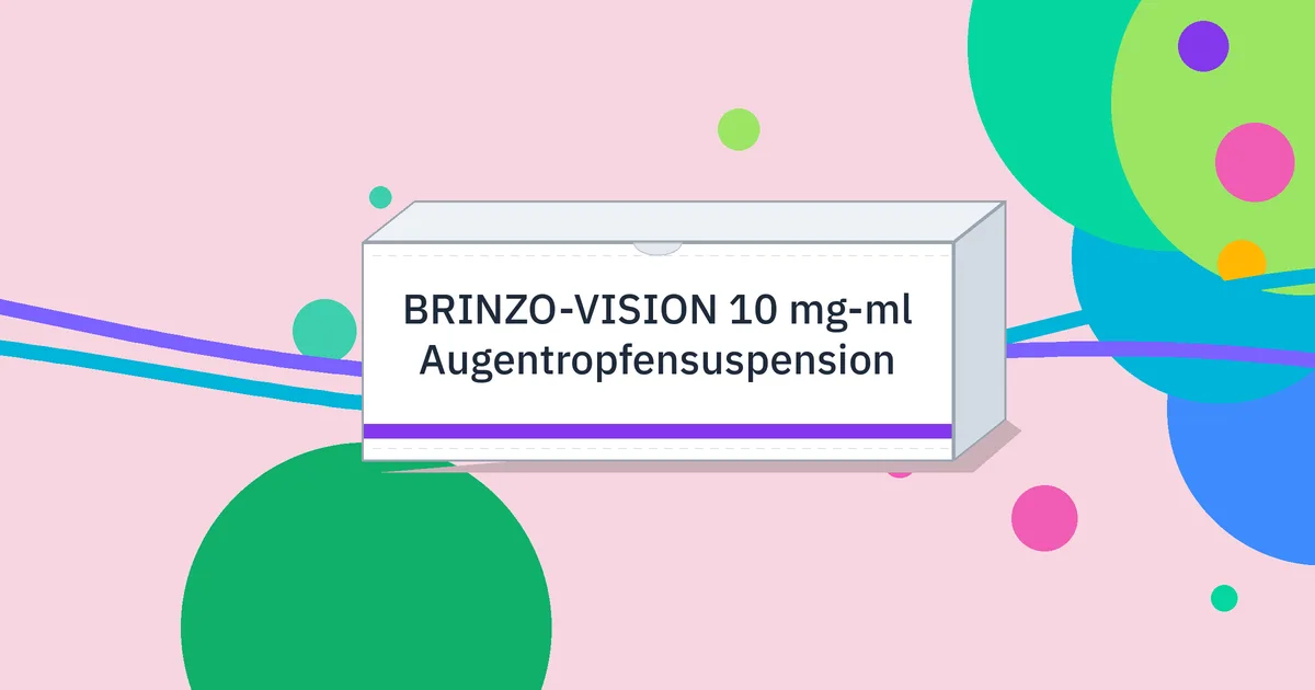 Symbolbild: Packung mit der Aufschrift BRINZO-VISION 10 mg-ml Augentropfensuspension (PZN 13651704) – Verfügbarkeit und Bezug in Apotheken in Frankfurt am Main