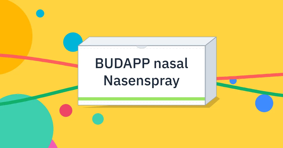 Symbolbild: Packung mit der Aufschrift BUDAPP nasal Nasenspray (PZN 02804903) – Verfügbarkeit und Bezug in Apotheken in Frankfurt am Main