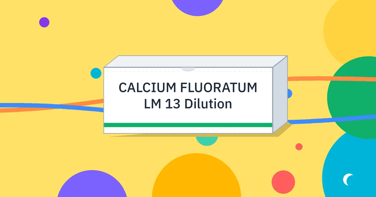 Symbolbild: Packung mit der Aufschrift CALCIUM FLUORATUM LM 13 Dilution (PZN 12804347) – Verfügbarkeit und Bezug in Apotheken in Frankfurt am Main