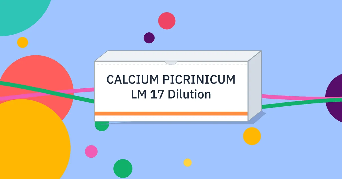 Symbolbild: Packung mit der Aufschrift CALCIUM PICRINICUM LM 17 Dilution (PZN 13410745) – Verfügbarkeit und Bezug in Apotheken in Frankfurt am Main