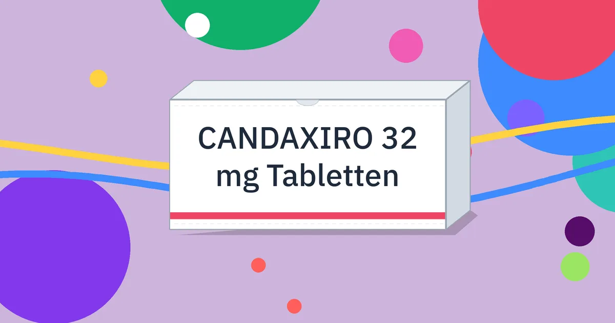 Symbolbild: Packung mit der Aufschrift CANDAXIRO 32 mg Tabletten (PZN 14363195) – Verfügbarkeit und Bezug in Apotheken in Frankfurt am Main