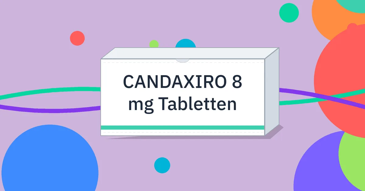 Symbolbild: Packung mit der Aufschrift CANDAXIRO 8 mg Tabletten (PZN 14363114) – Verfügbarkeit und Bezug in Apotheken in Frankfurt am Main
