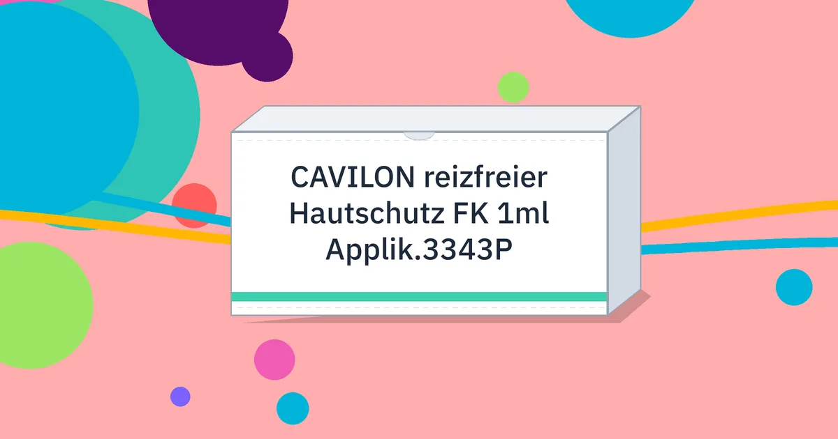 Symbolbild: Packung mit der Aufschrift CAVILON reizfreier Hautschutz FK 1ml Applik.3343P (PZN 16595573) – Verfügbarkeit und Bezug in Apotheken in Frankfurt am Main