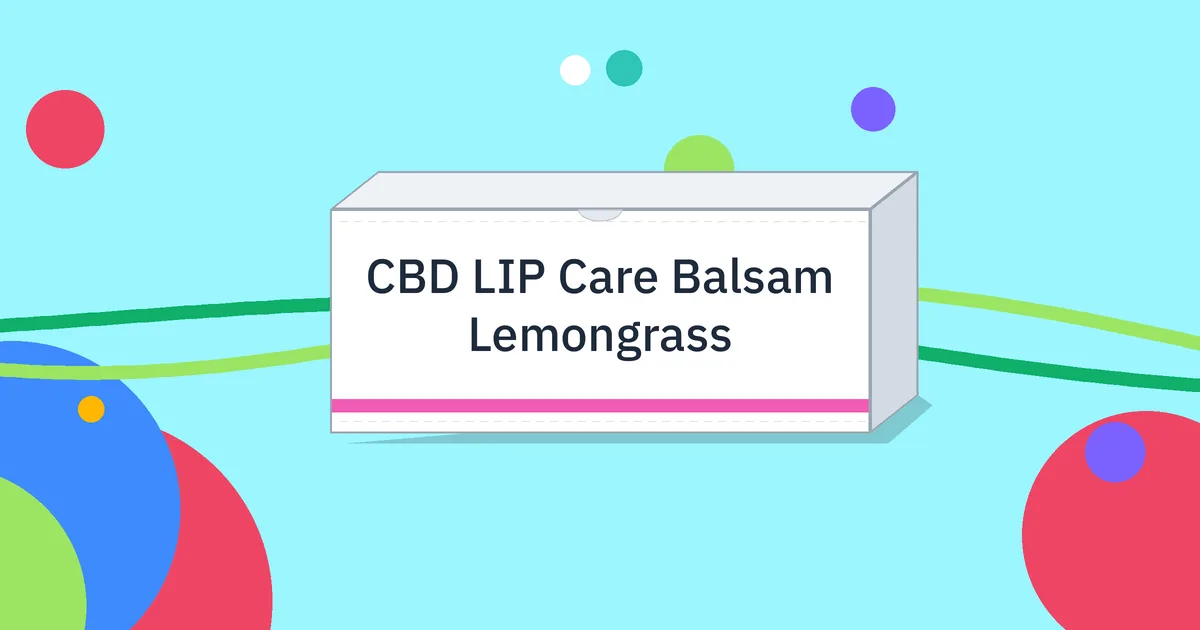 Symbolbild: Packung mit der Aufschrift CBD LIP Care Balsam Lemongrass (PZN 16334393) – Verfügbarkeit und Bezug in Apotheken in Frankfurt am Main