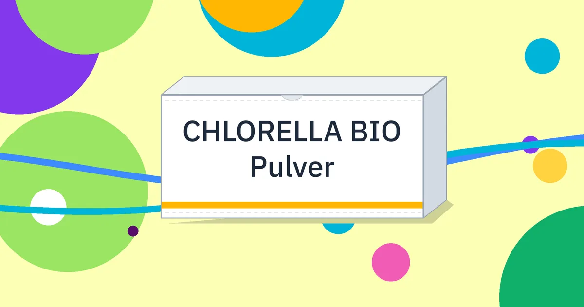 Symbolbild: Packung mit der Aufschrift CHLORELLA BIO Pulver (PZN 13570549) – Verfügbarkeit und Bezug in Apotheken in Frankfurt am Main