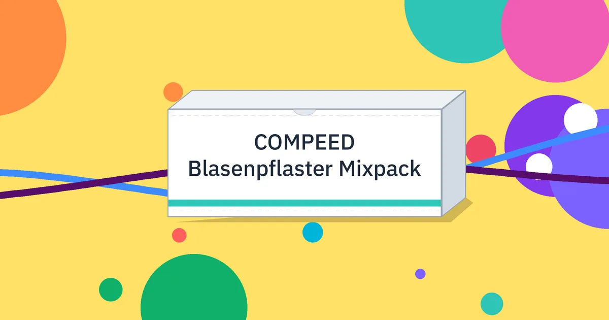 Symbolbild: Packung mit der Aufschrift COMPEED Blasenpflaster Mixpack (PZN 18021913) – Verfügbarkeit und Bezug in Apotheken in Frankfurt am Main