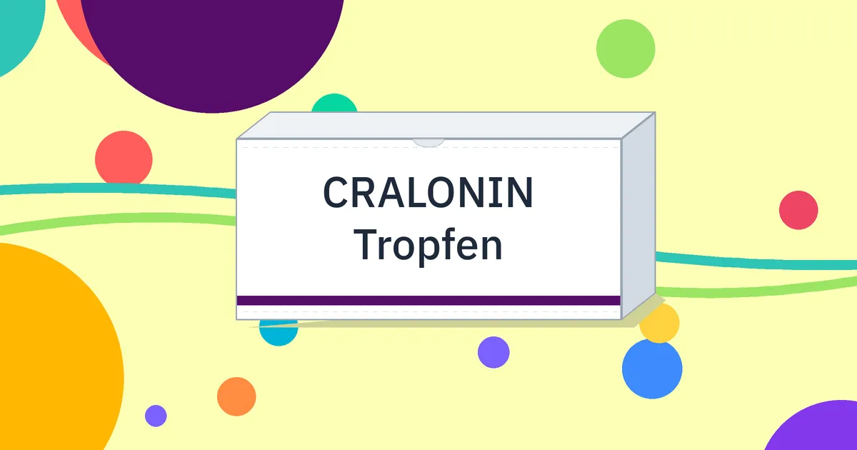 Symbolbild: Packung mit der Aufschrift CRALONIN Tropfen (PZN 02743774) – Verfügbarkeit und Bezug in Apotheken in Frankfurt am Main