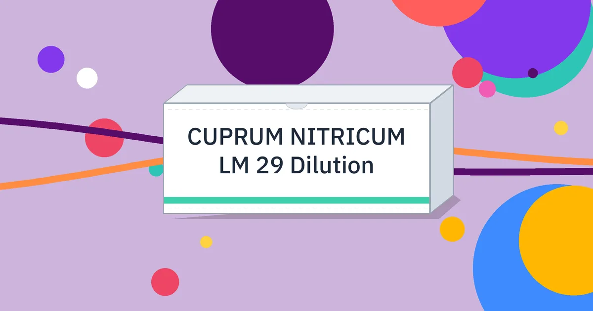 Symbolbild: Packung mit der Aufschrift CUPRUM NITRICUM LM 29 Dilution (PZN 12838760) – Verfügbarkeit und Bezug in Apotheken in Frankfurt am Main