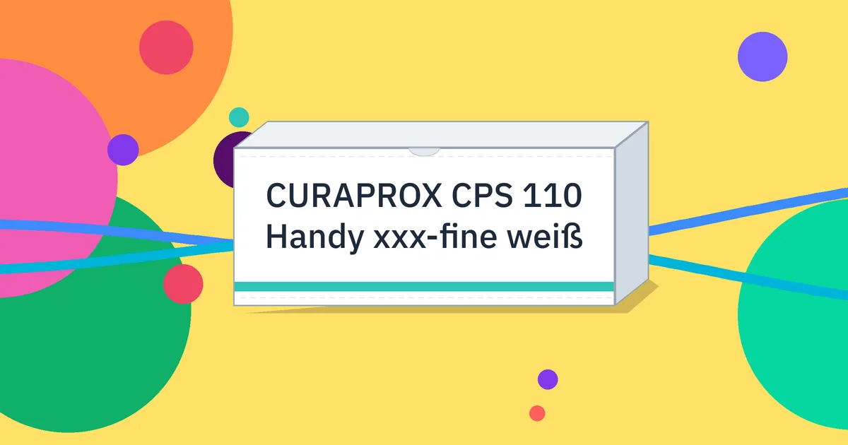 Symbolbild: Packung mit der Aufschrift CURAPROX CPS 110 Handy xxx-fine weiß (PZN 09190396) – Verfügbarkeit und Bezug in Apotheken in Frankfurt am Main