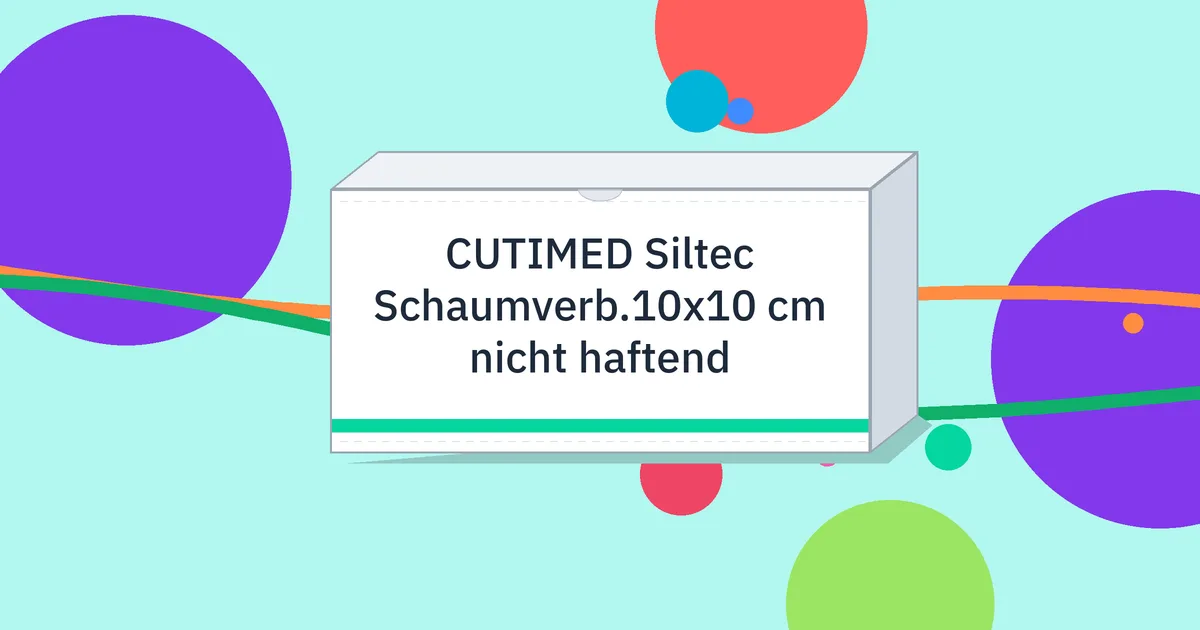 Symbolbild: Packung mit der Aufschrift CUTIMED Siltec Schaumverb.10x10 cm nicht haftend (PZN 16503803) – Verfügbarkeit und Bezug in Apotheken in Frankfurt am Main
