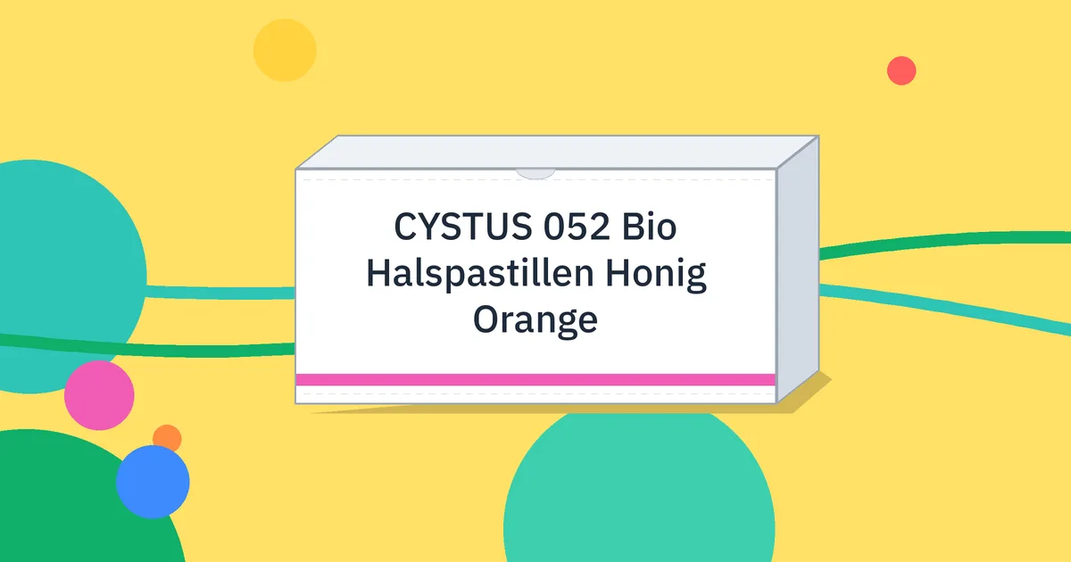 Symbolbild: Packung mit der Aufschrift CYSTUS 052 Bio Halspastillen Honig Orange (PZN 09531064) – Verfügbarkeit und Bezug in Apotheken in Frankfurt am Main