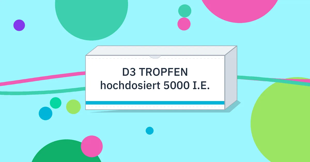 Symbolbild: Packung mit der Aufschrift D3 TROPFEN hochdosiert 5000 I.E. (PZN 17197030) – Verfügbarkeit und Bezug in Apotheken in Frankfurt am Main