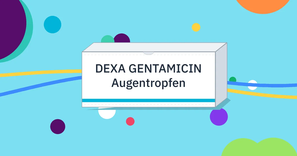 Symbolbild: Packung mit der Aufschrift DEXA GENTAMICIN Augentropfen (PZN 03083245) – Verfügbarkeit und Bezug in Apotheken in Frankfurt am Main