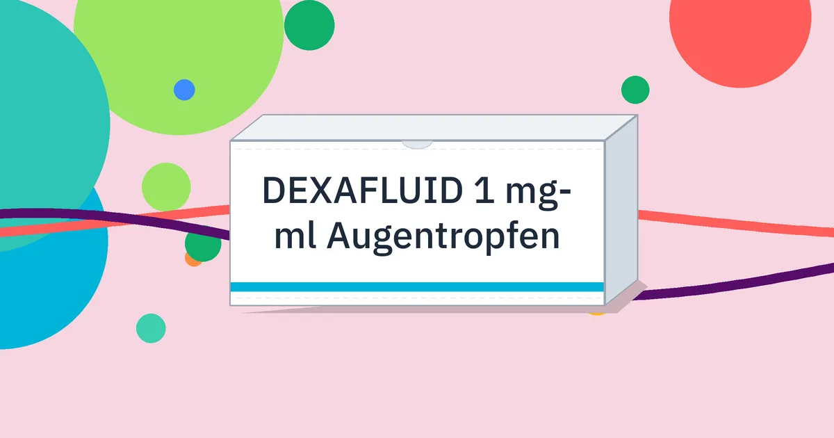 Symbolbild: Packung mit der Aufschrift DEXAFLUID 1 mg-ml Augentropfen (PZN 09280225) – Verfügbarkeit und Bezug in Apotheken in Frankfurt am Main