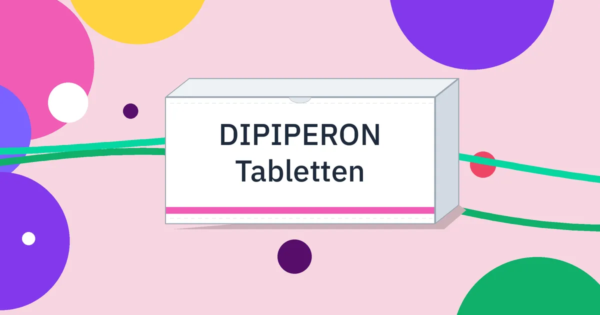Symbolbild: Packung mit der Aufschrift DIPIPERON Tabletten (PZN 08873911) – Verfügbarkeit und Bezug in Apotheken in Frankfurt am Main