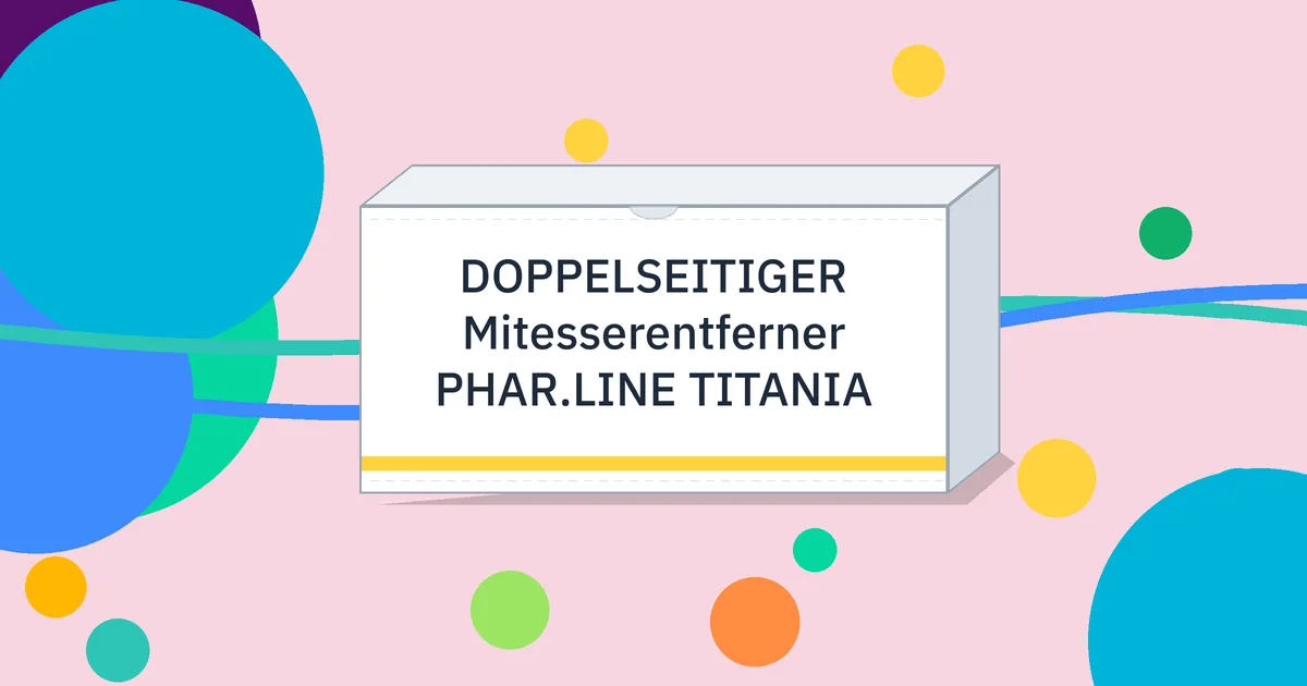Symbolbild: Packung mit der Aufschrift DOPPELSEITIGER Mitesserentferner PHAR.LINE TITANIA (PZN 13886896) – Verfügbarkeit und Bezug in Apotheken in Frankfurt am Main