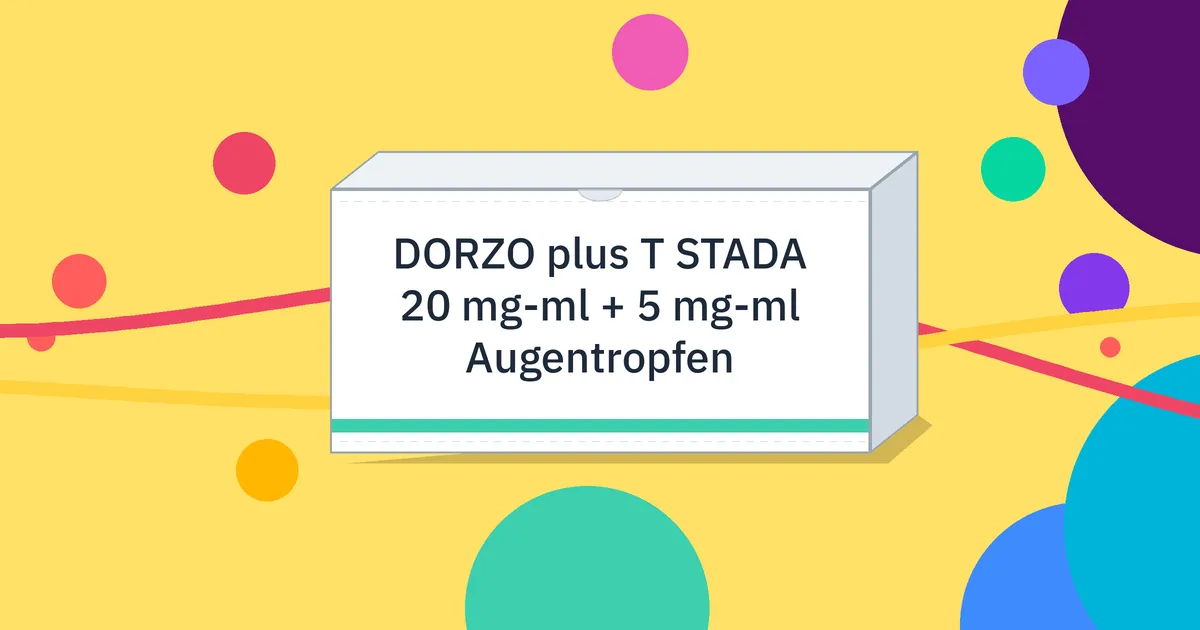 Symbolbild: Packung mit der Aufschrift DORZO plus T STADA 20 mg-ml + 5 mg-ml Augentropfen (PZN 16082626) – Verfügbarkeit und Bezug in Apotheken in Frankfurt am Main