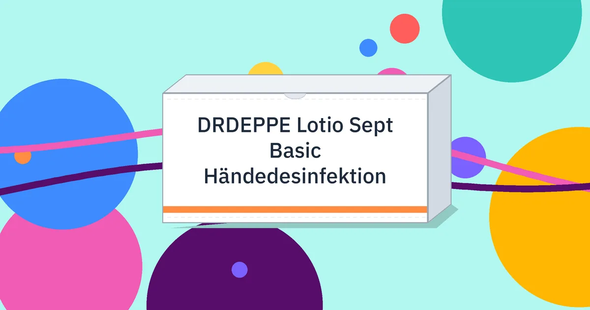 Symbolbild: Packung mit der Aufschrift DRDEPPE Lotio Sept Basic Händedesinfektion (PZN 18311580) – Verfügbarkeit und Bezug in Apotheken in Frankfurt am Main