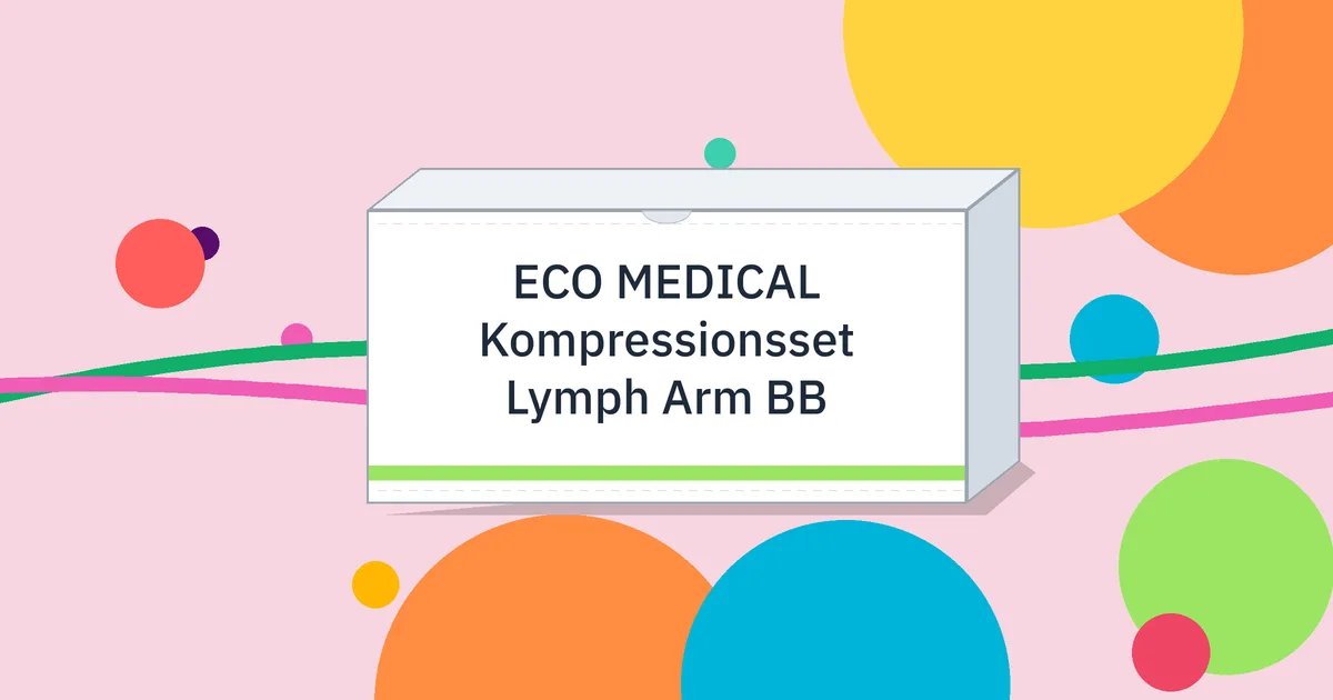 Symbolbild: Packung mit der Aufschrift ECO MEDICAL Kompressionsset Lymph Arm BB (PZN 20404053) – Verfügbarkeit und Bezug in Apotheken in Frankfurt am Main