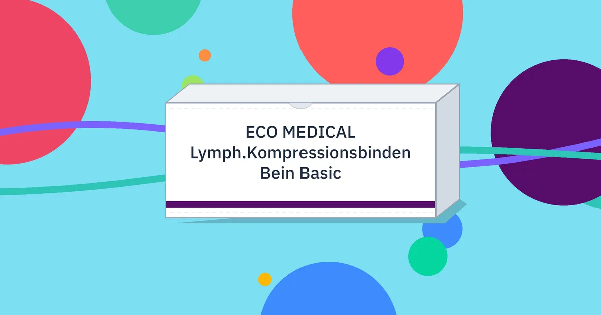 Symbolbild: Packung mit der Aufschrift ECO MEDICAL Lymph.Kompressionsbinden Bein Basic (PZN 10107609) – Verfügbarkeit und Bezug in Apotheken in Frankfurt am Main