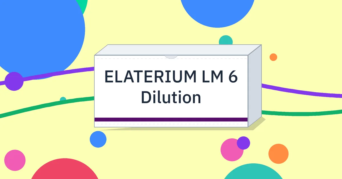 Symbolbild: Packung mit der Aufschrift ELATERIUM LM 6 Dilution (PZN 13470144) – Verfügbarkeit und Bezug in Apotheken in Frankfurt am Main