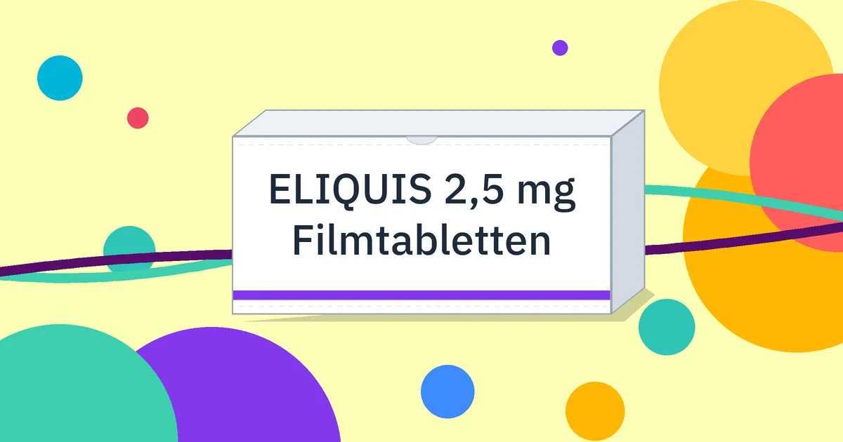 Symbolbild: Packung mit der Aufschrift ELIQUIS 2,5 mg Filmtabletten (PZN 18449137) – Verfügbarkeit und Bezug in Apotheken in Frankfurt am Main
