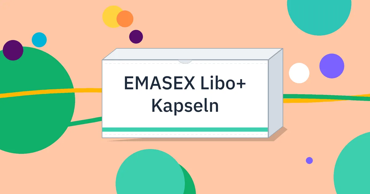 Symbolbild: Packung mit der Aufschrift EMASEX Libo+ Kapseln (PZN 19511022) – Verfügbarkeit und Bezug in Apotheken in Frankfurt am Main