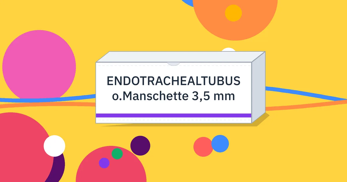 Symbolbild: Packung mit der Aufschrift ENDOTRACHEALTUBUS o.Manschette 3,5 mm (PZN 08887014) – Verfügbarkeit und Bezug in Apotheken in Frankfurt am Main