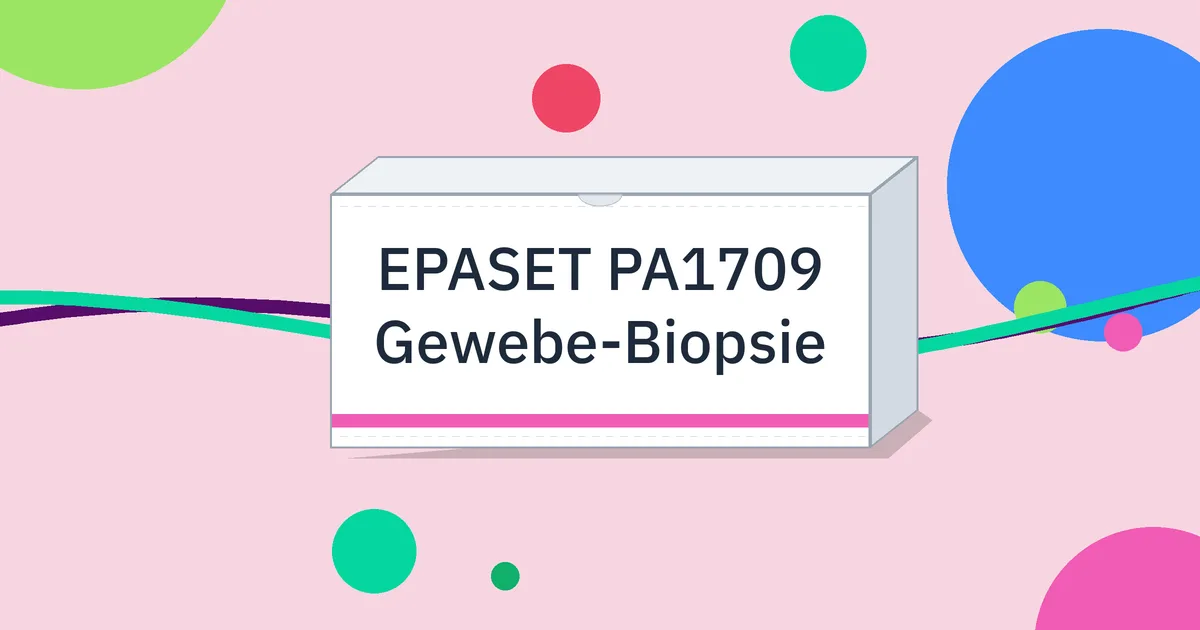 Symbolbild: Packung mit der Aufschrift EPASET PA1709 Gewebe-Biopsie (PZN 19250544) – Verfügbarkeit und Bezug in Apotheken in Frankfurt am Main