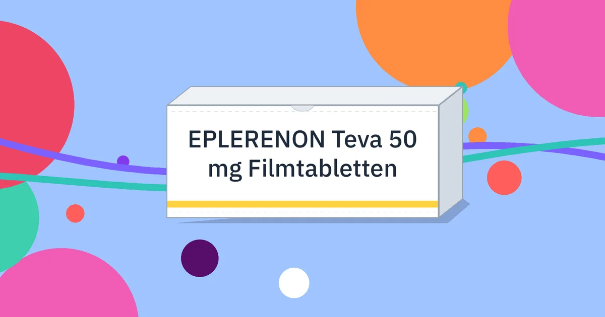 Symbolbild: Packung mit der Aufschrift EPLERENON Teva 50 mg Filmtabletten (PZN 17978738) – Verfügbarkeit und Bezug in Apotheken in Frankfurt am Main