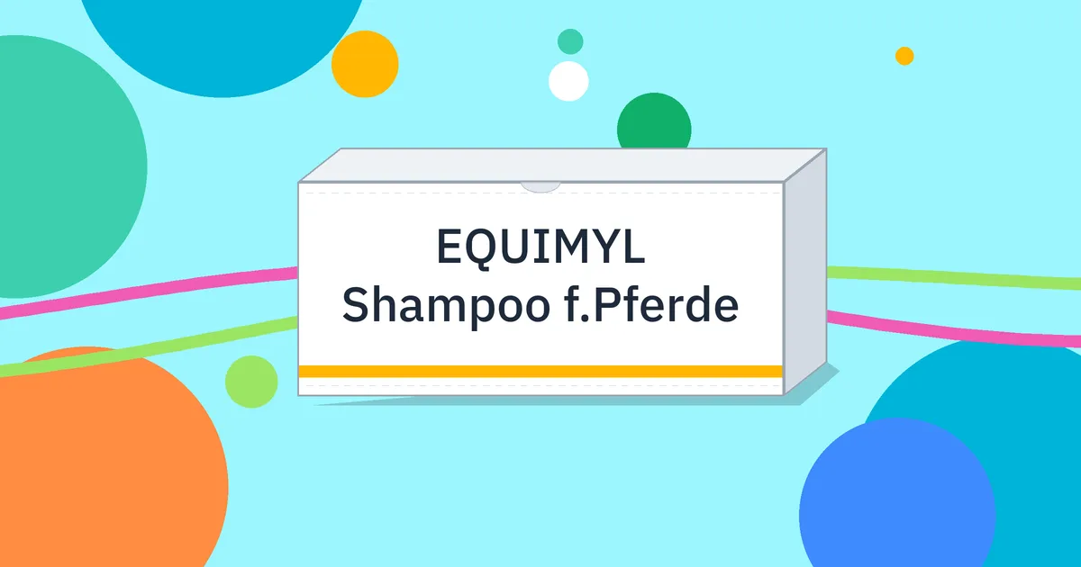 Symbolbild: Packung mit der Aufschrift EQUIMYL Shampoo f.Pferde (PZN 20328872) – Verfügbarkeit und Bezug in Apotheken in Frankfurt am Main