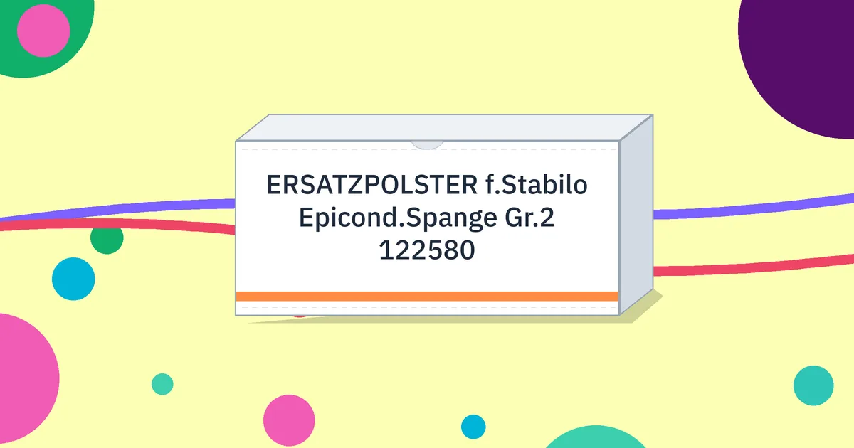 Symbolbild: Packung mit der Aufschrift ERSATZPOLSTER f.Stabilo Epicond.Spange Gr.2 122580 (PZN 11014494) – Verfügbarkeit und Bezug in Apotheken in Frankfurt am Main