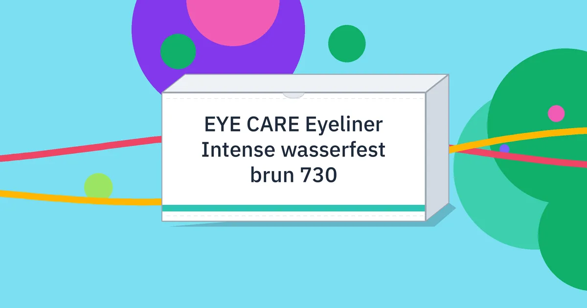 Symbolbild: Packung mit der Aufschrift EYE CARE Eyeliner Intense wasserfest brun 730 (PZN 16954948) – Verfügbarkeit und Bezug in Apotheken in Frankfurt am Main