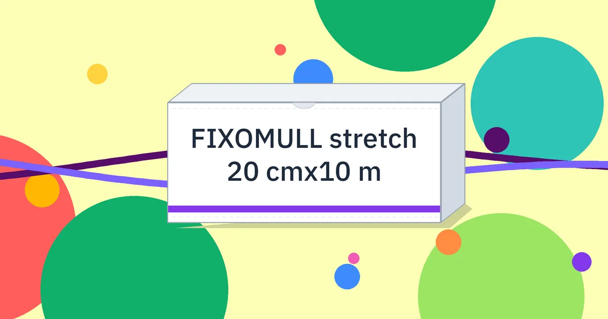 Symbolbild: Packung mit der Aufschrift FIXOMULL stretch 20 cmx10 m (PZN 04539552) – Verfügbarkeit und Bezug in Apotheken in Frankfurt am Main