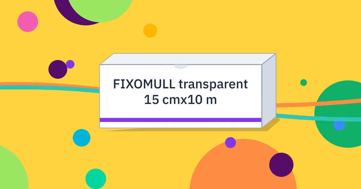 Symbolbild: Packung mit der Aufschrift FIXOMULL transparent 15 cmx10 m (PZN 18395223) – Verfügbarkeit und Bezug in Apotheken in Frankfurt am Main